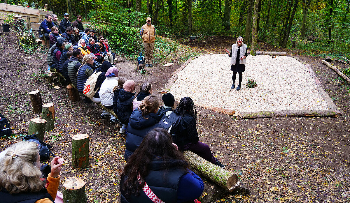 School Lessons outside in the Forest
